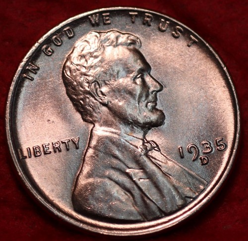 Uncirculated Red 1935-D Denver Mint Copper Lincoln Wheat Cent | eBay