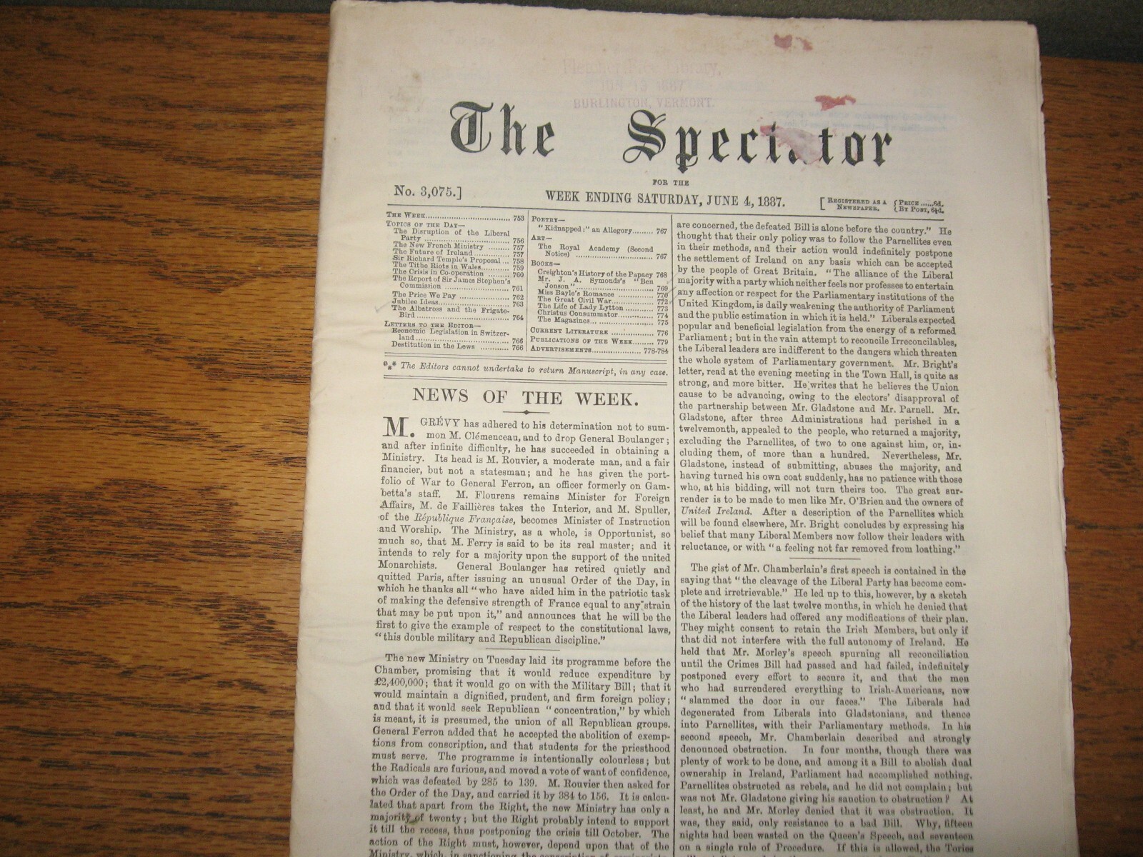1887 London Spectator Great Content of the Day, Symond's Ben Jonson ...
