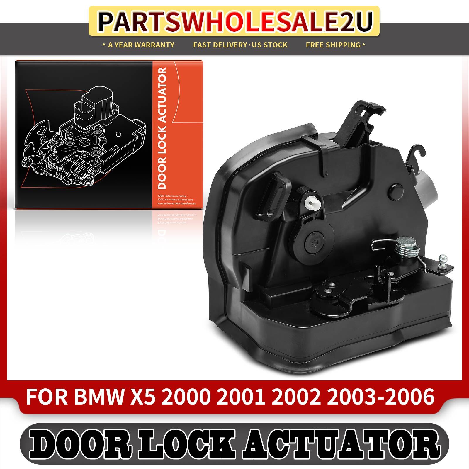 Front Right Side Door Lock Actuator Motor for BMW E53 X5 2000-2006 ...