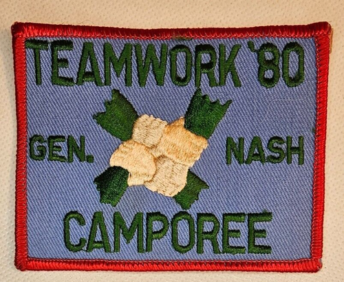 Vintage 1980 General Nash District Teamwork Camporee Boy Scouts Patch ...