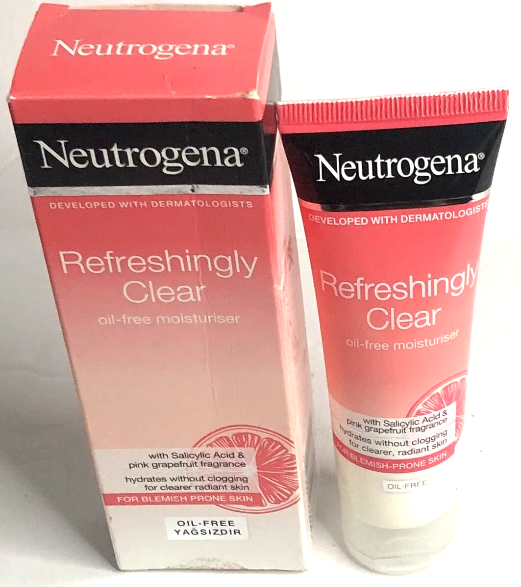 Neutrogena Refreshingly Clear Moisturiser Pink Grapefruit Oil-Free 50 ...