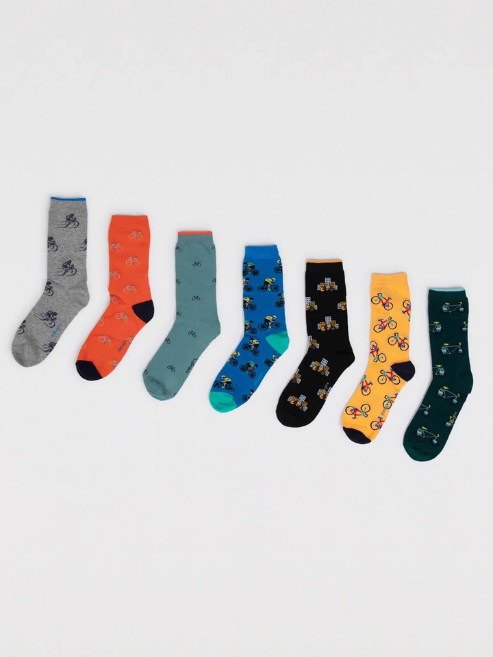 THOUGHT BAMBOO MENS' GIFT BOX PACK 7 SOCKS~SBM7105 JORGE BIKE BNIB ...