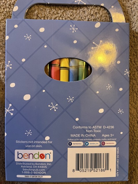 4 Bendon Holiday Carry Along with Crayons and Stickers Activity Pad for ...