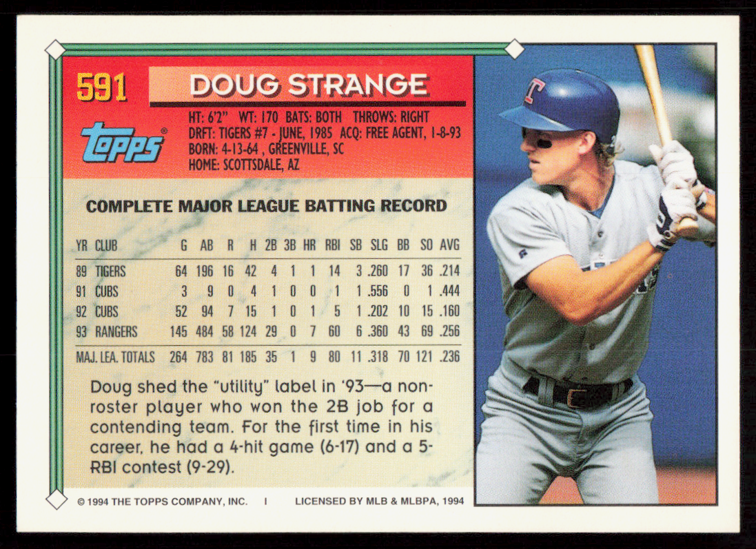 1994 Topps - #591 Doug Strange for sale online | eBay