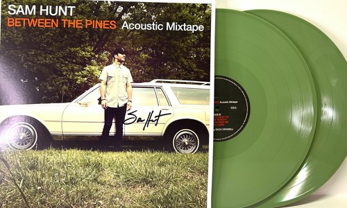 SAM HUNT Signed Autograph LP Cover "Between The Pines" Green Vinyl ...