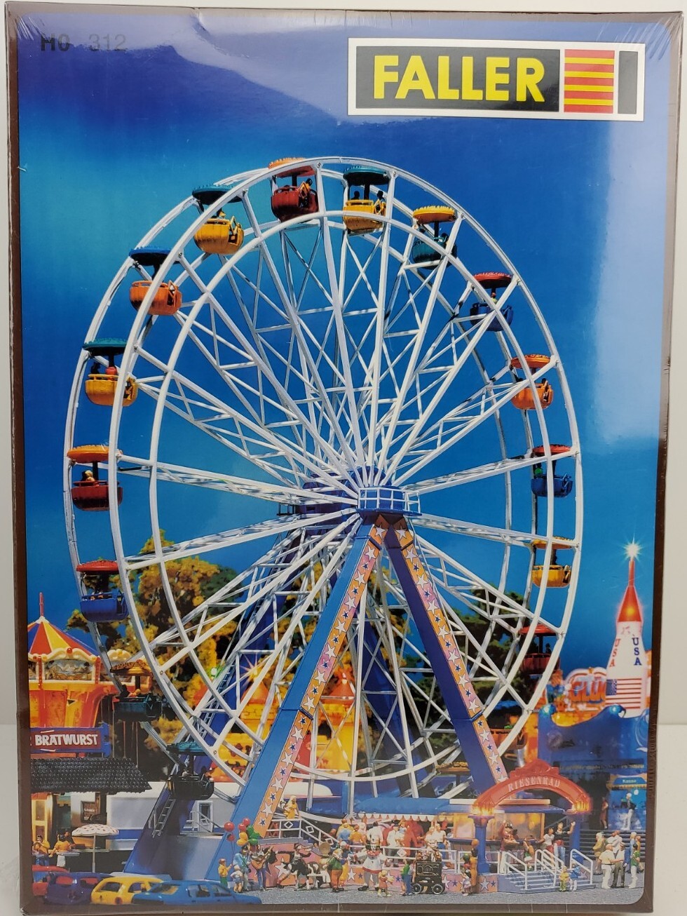 New Faller HO Scale Ferris Wheel Kit 9 x 7-1/2 x 22-3/8" D-78148 #312 ...