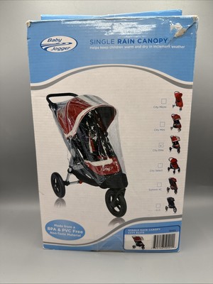 Baby Jogger City Mini Single Rain Canopy Stroller Cover 50401 City ...