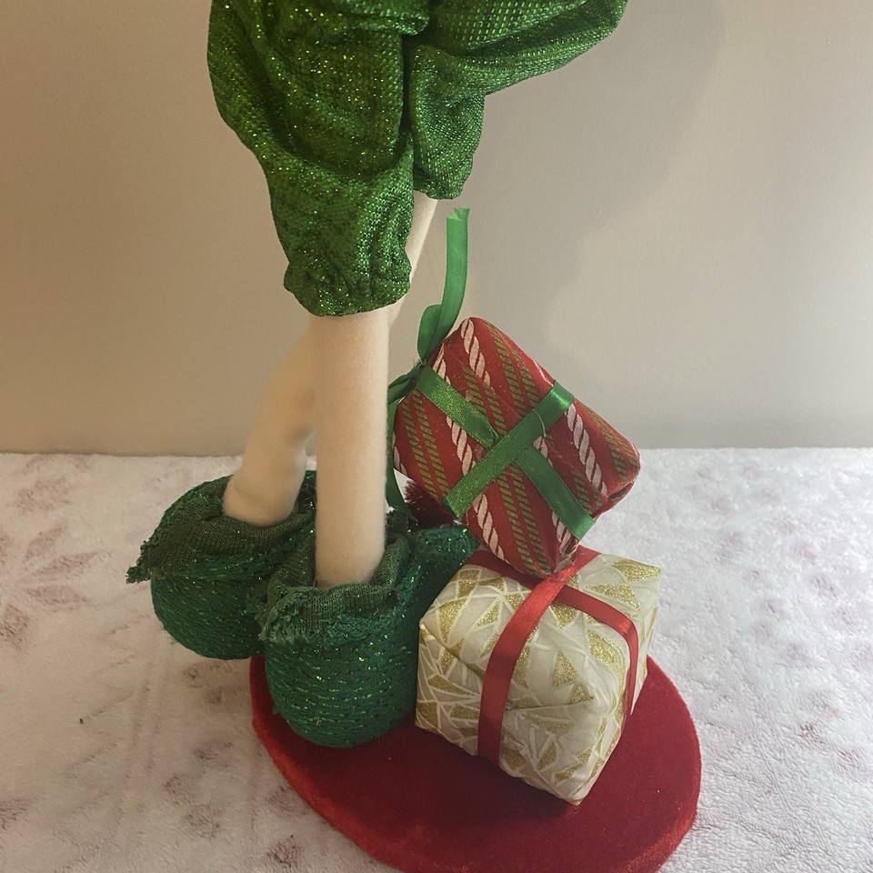 Vintage Large 24” Plush Christmas Standing Elf Christmas Decor NWT | eBay