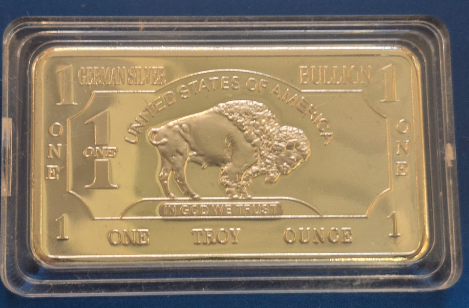 (9) 1 Troy Oz. USA American Buffalo - .999 Fine German Silver Bar, 9 Oz ...