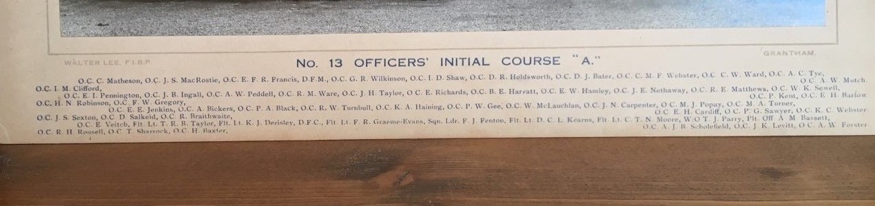 vintage 1949 RAF Spitalgate Grantham Lincolnshire officer Cadet ...