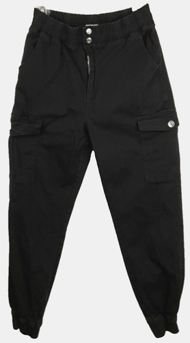 Hot Topic Women Black Denim Jogger Punk Pants Size S | eBay