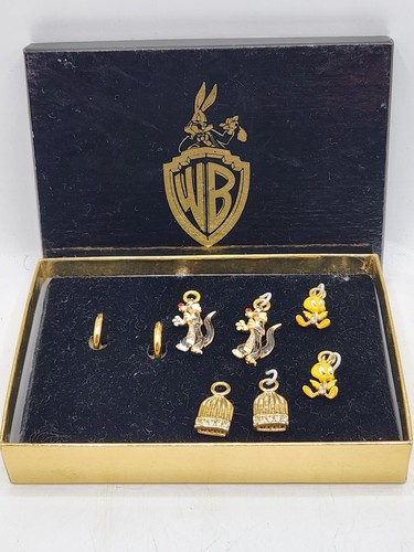 Rare Vintage Tweety Bird WB Sylvester, Bird Cage Earring Set WB Gold ...