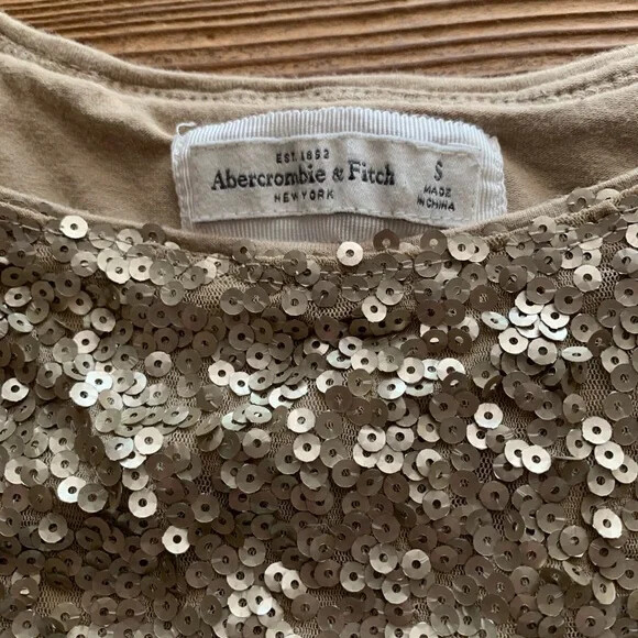 Abercrombie & Fitch Gold Sequin Cocktail Dress - Gem