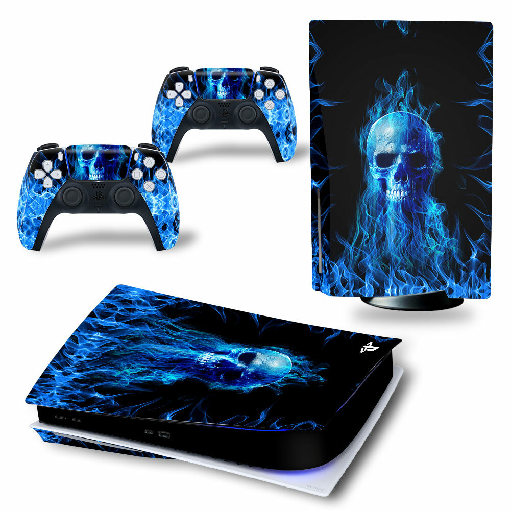 Schädel Totenkopf Skull Sony PS5 Playstation 5 Skin Aufkleber folie ...