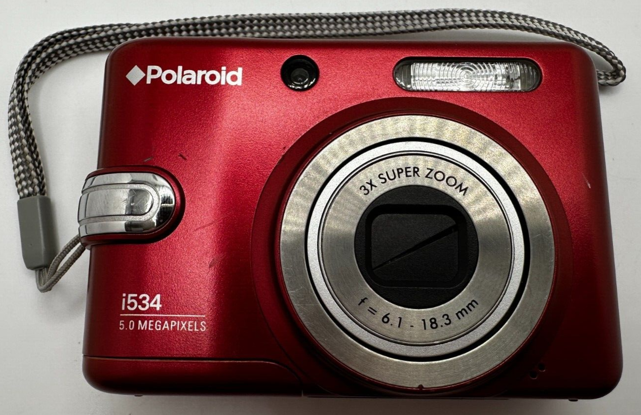 USED Polaroid i1437 14 MP - Red - Digital Camera - 3x Optical & 5x ...