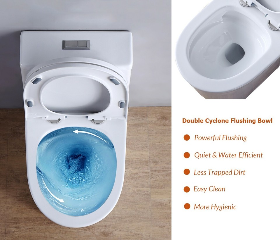 WinZo WZ5079 Small Toilet One Piece Compact Modern Tiny Bathroom 12 ...