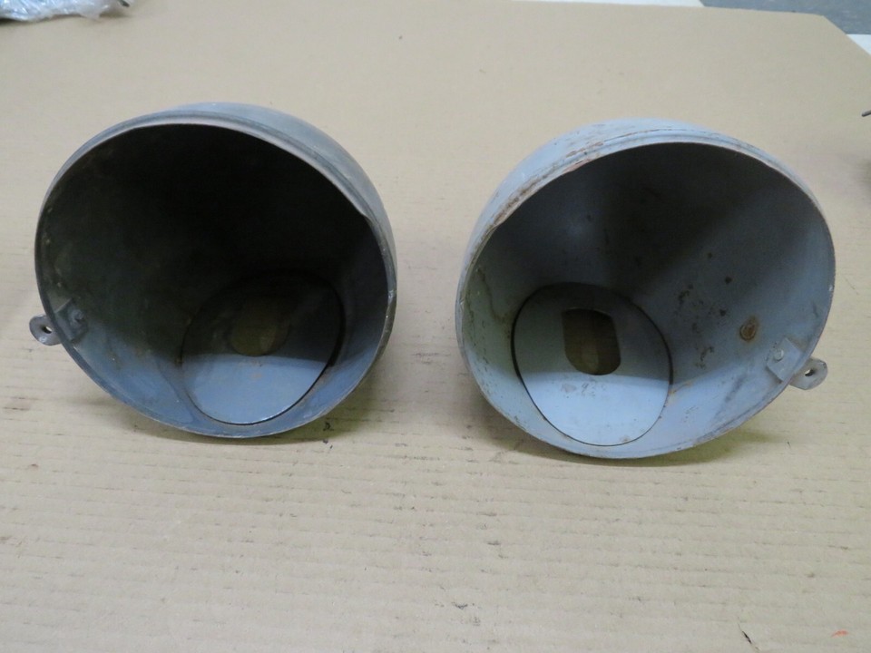 Vintage British Headlight Lamp Buckets Custom Hot Rod ~ Rh & Lh Pair | eBay