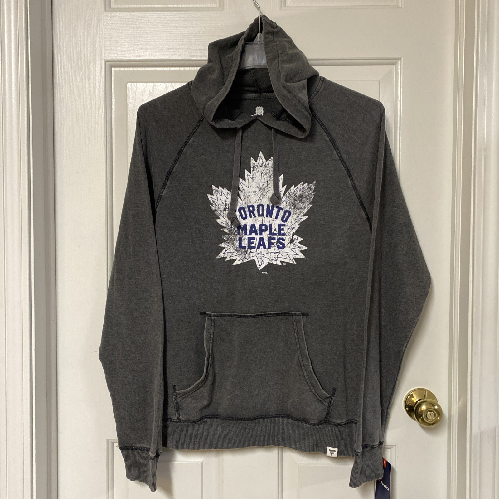 Toronto Maple Leafs NHL Fanatics Gray Pullover Hoodie Sweatshirt Mens M ...