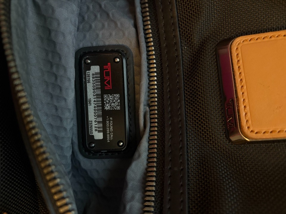 Tumi Alpha Bravo Essential Backpack - Black w/ Brown Accents; Excellent ...