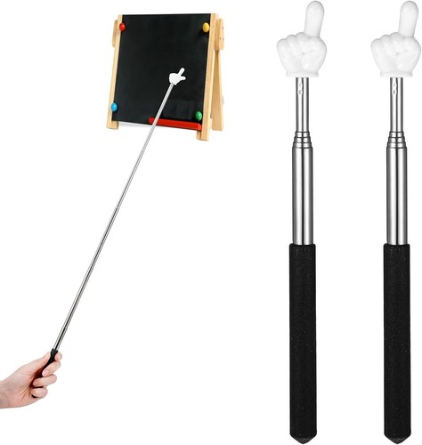 2 Pcs Telescopic Teachers Pointer, Extendable Hand Pointer Stick, Mini ...
