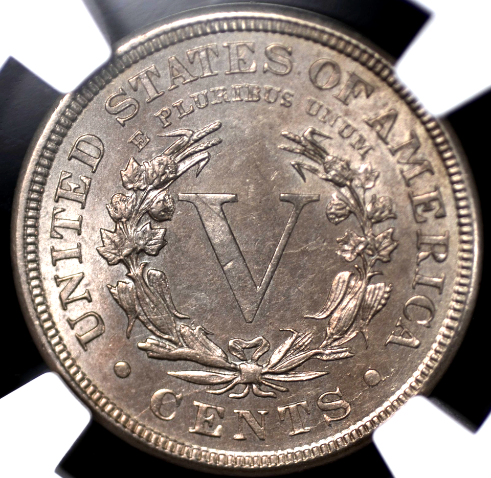 1885 LIBERTY "V" NICKEL NGC MS 62 SOFT SATIN LUSTER LIGHTLY IMBUED WITH ...
