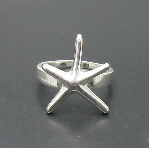 Stylish Genuine Sterling Silver Ring Hallmarked Solid 925 Sea Star ...