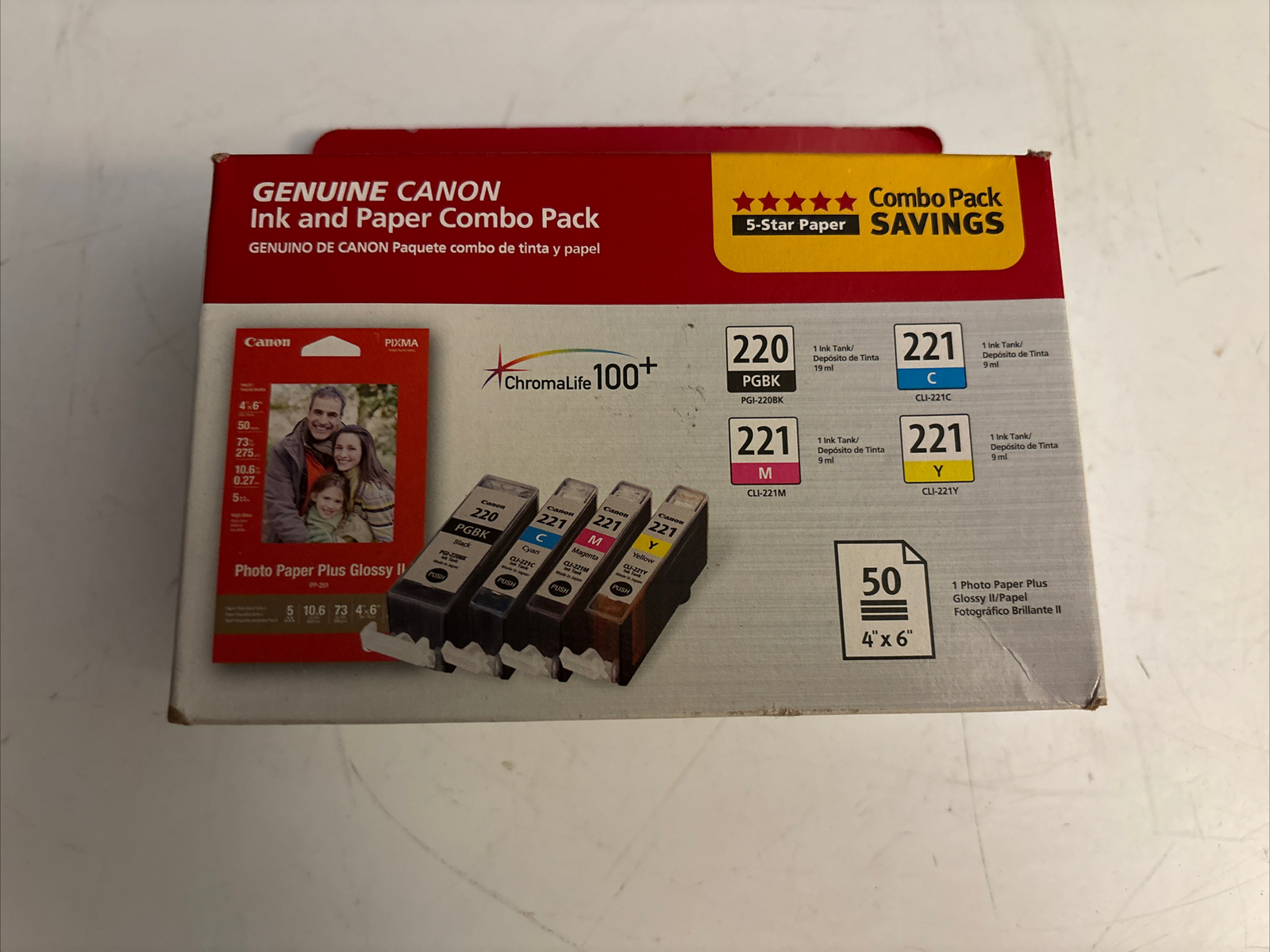 NEW Genuine Canon 8 AND 5 ChromaLife 100 Ink with Photo Paper Combo ...