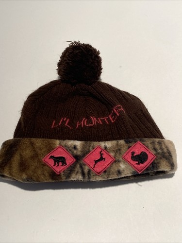 Lil Hunter Beanie Hat Chin Strap Adjustable Girls 1T - 3T Multi Color ...