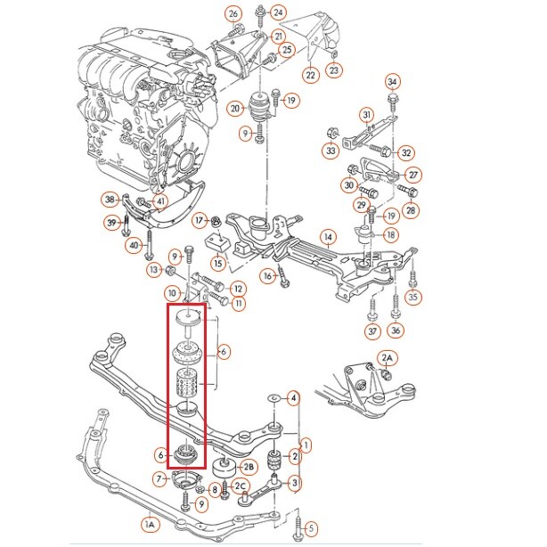GOUJON SUPPORT MOTEUR ARRIÈRE PIRELLI 12323 VOLKSWAGEN PASSAT - GOLF ...