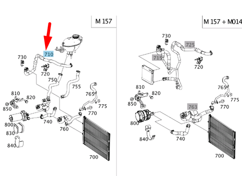 MB E W212 AMG ENGINE TO LOW-TEMPERATURE COOLER HOSE A2185010282 NO DUTY ...