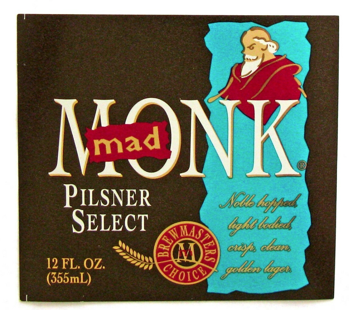 Mad Monk Beer Co MAD MONK PILSNER SELECT beer label OH 12oz | eBay