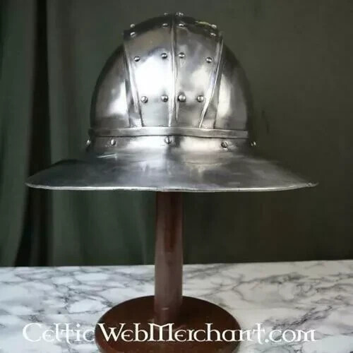 Medieval Kettle Hat Helmet Reenactment larp role-play infantry Spanish ...