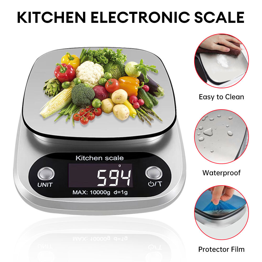 10kg Digital Kitchen Scales LCD Food Weight Postal Scale Electronic ...
