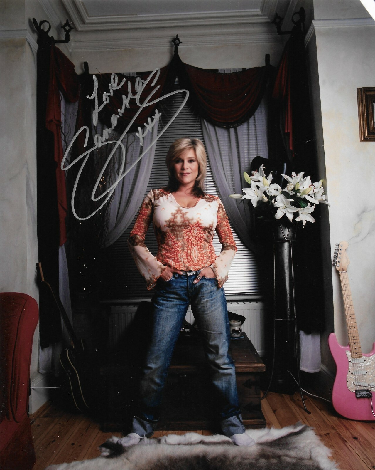 Samantha Fox Page 3 Model & Singer Signed autograph 10" x 8" COA 25762 ...