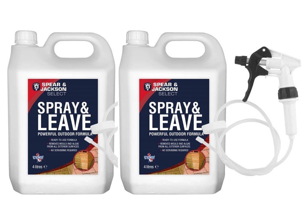 Spray and Leave Concentrate 2 x 4L Algae, Mould Lichen Remover Spear ...