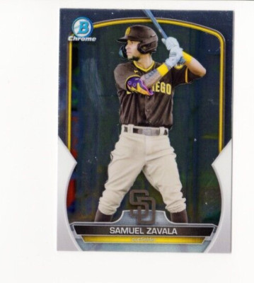 2023 Bowman Chrome Baseball Samuel Zavala #BCP-75 Base San Diego Padres ...