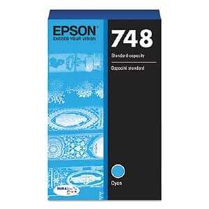 Epson 748 DURABrite Pro Standard-Capacity Cyan Ink Cartridge [T748220 ...