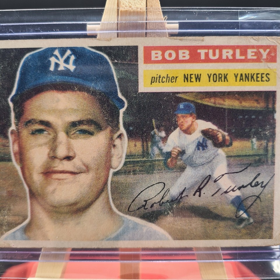 Bob Turley 1956 Topps Baseball Card # 40 NY Yankees Nice Lower Grade ...