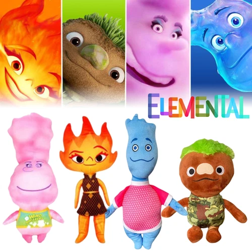 BRAND NEW DISNEY PIXAR ELEMENTAL SOFT PLUSH TOY EMBER WADE CLOD GALE ...