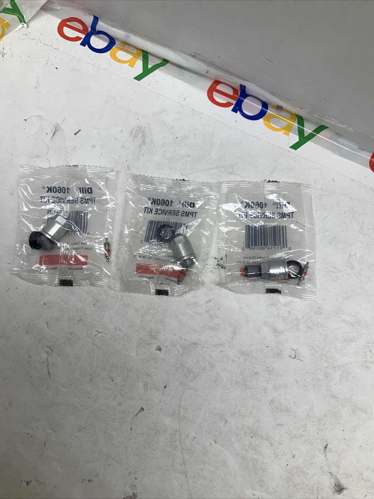 Lot 3 TIRE PRESSURE SENSOR TPMS TPS REBUILD KIT WITH NUT , O-RING CAP ...