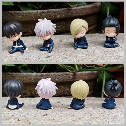 4pcs Anime Jujutsu Kaisen Figure Sleep Gojo Satoru Geto Suguru Dolls ...