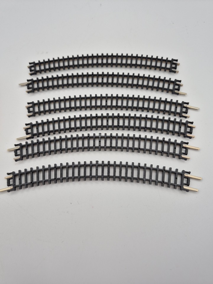 ATLAS N Scale Train Track 6 Pieces of 2520 Curve Radius Track 11 ...