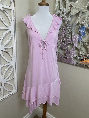 NWT WILD FABLE medium LIGHT PINK RUFFLE TRIM FAIRY FAIRYCORE SLEEVELESS ...