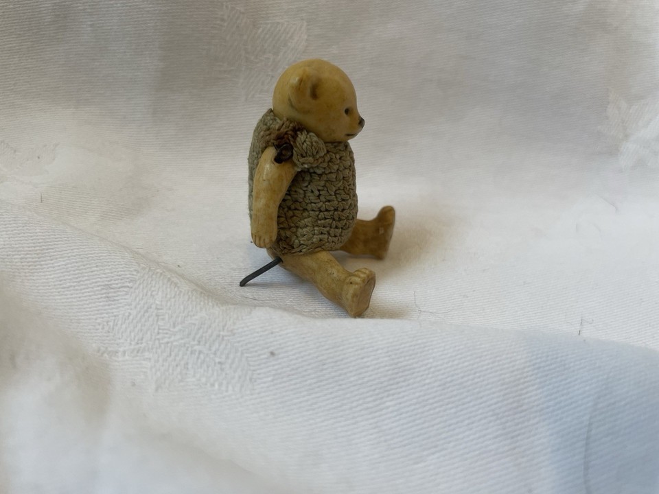Hertwig Bisque Bear / Teddy Doll Original Crocheted Clothing jointed ...
