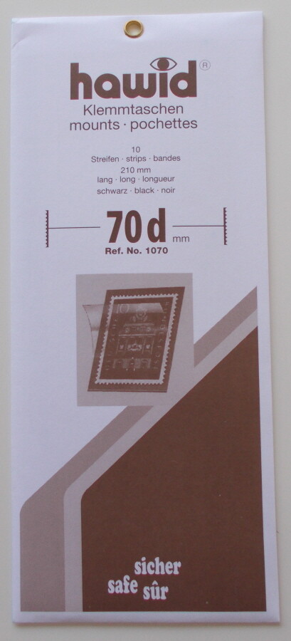 Hawid Stamp Mounts - Black & Clear. Large range of sizes. Each sold ...