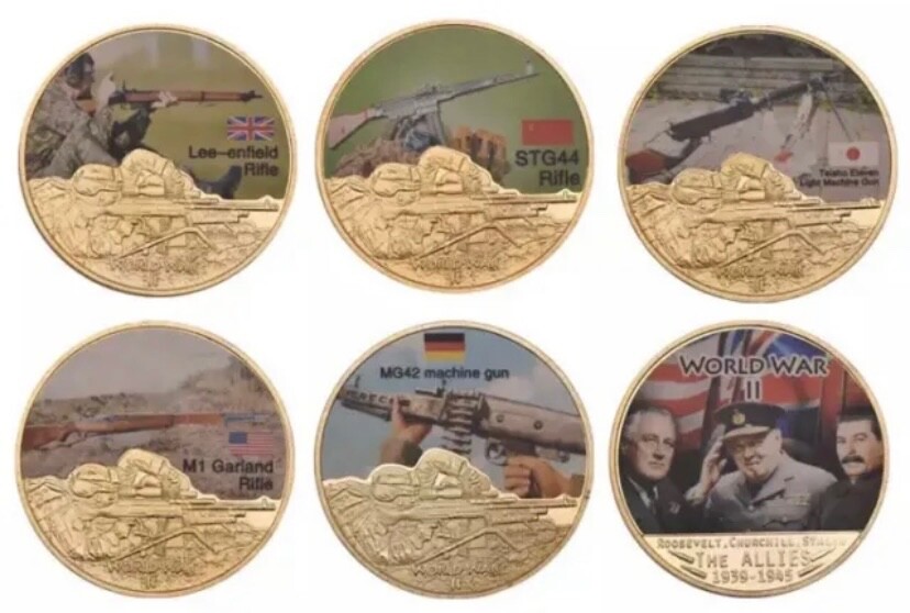 War Poppy Collection - World War 2 Churchill x5 Gold Coins - Weapons Of ...
