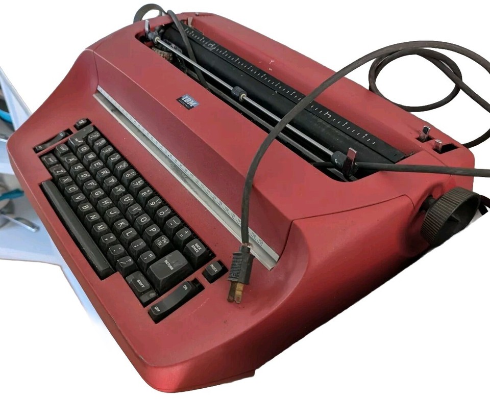 Rare Red IBM SELECTRIC TYPEWRITER As Is - Watch Video for Details ...