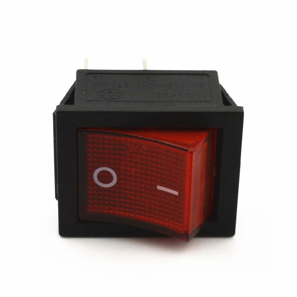 5Pcs NEW Red Lamp 4 Pin ON/OFF 2 Position DPST Rocker Switch 16A/250V ...