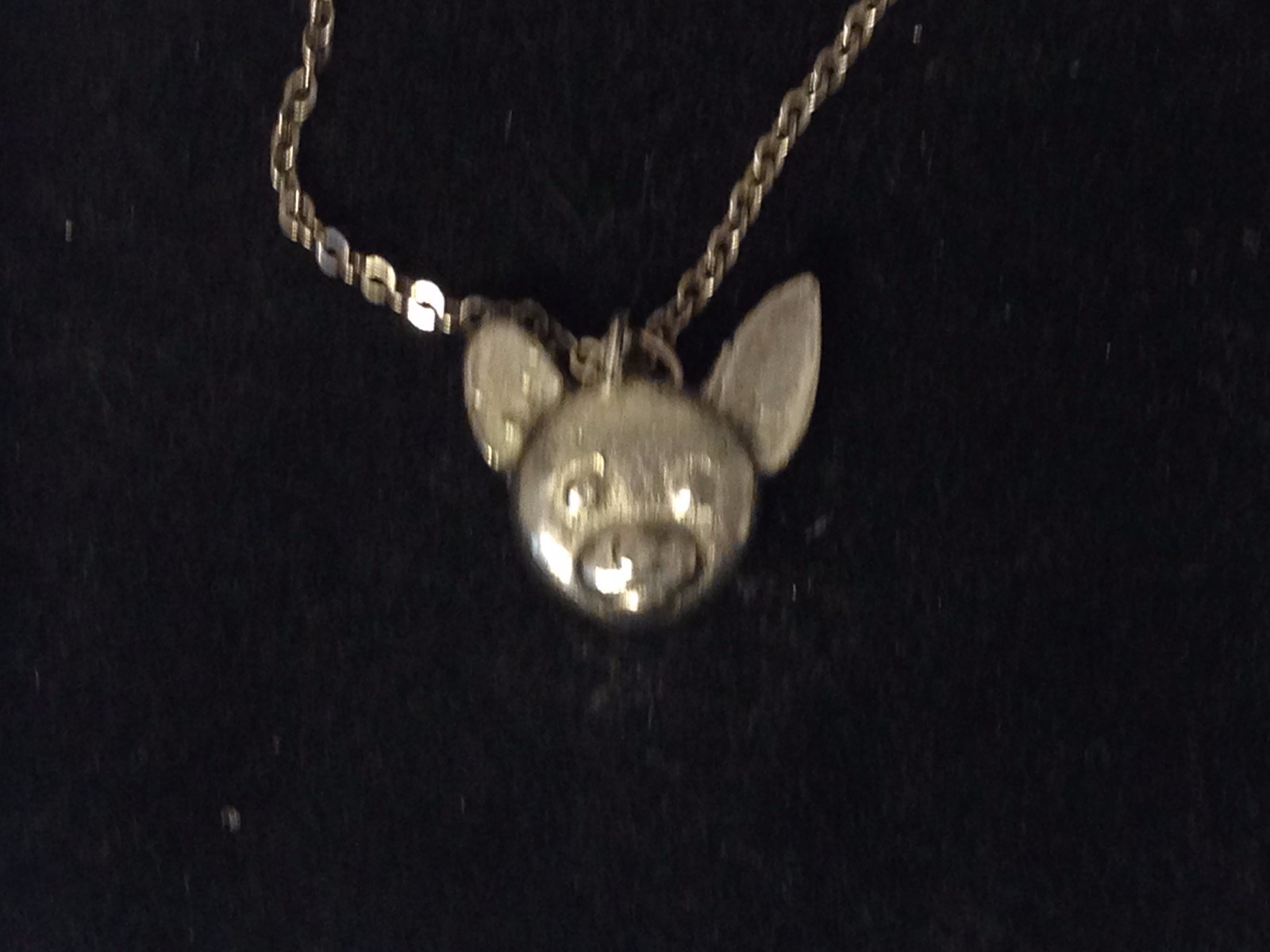 Chihuahua Dog Head TG472 Pewter On 24" Silver Plated Curb Necklace ...