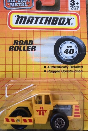 MATCHBOX Road Roller Yellow Die-Cast Metal MB 40 | eBay